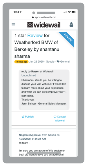 Yext Review Response Features | Yext vs. Widewail | Widewail
